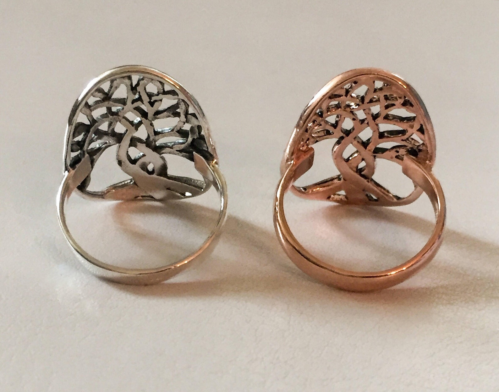 Rose Gold Tree of Life Ring-tree Ring-spiritual Ring-tol | Etsy