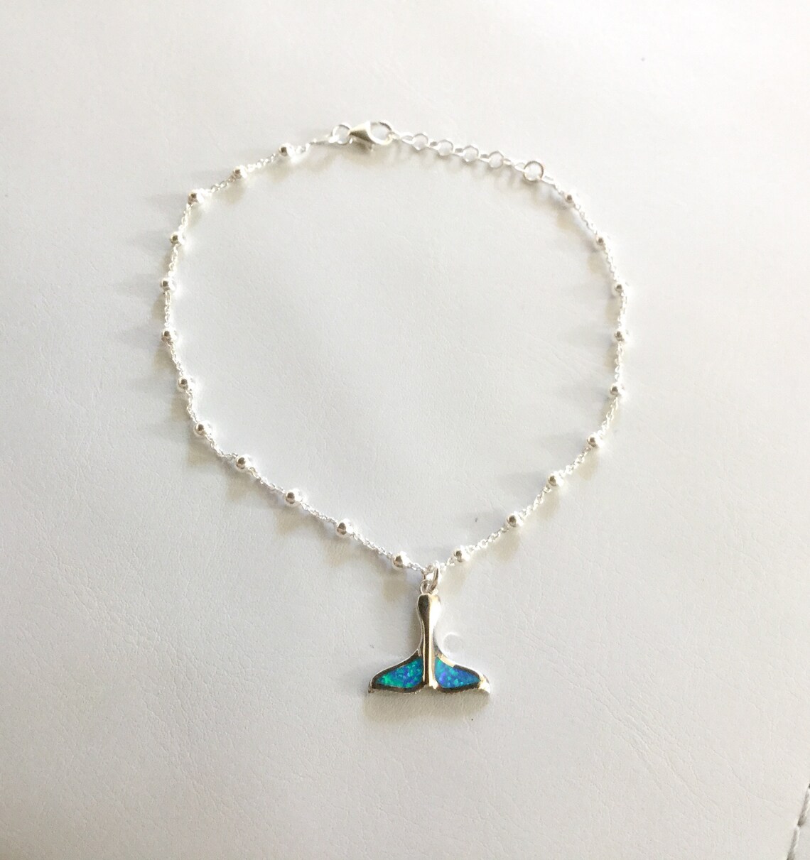 Opal Ankle Bracelet-mermaid Anklet-silver Ankle Braceletwhale - Etsy