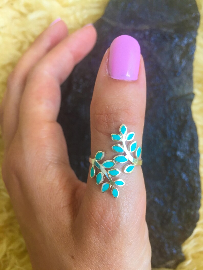 Turquoise Ring-wrap Ring-turquoise Silver Ring-friendship - Etsy