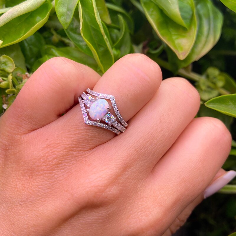 Opal Ring Set - Etsy