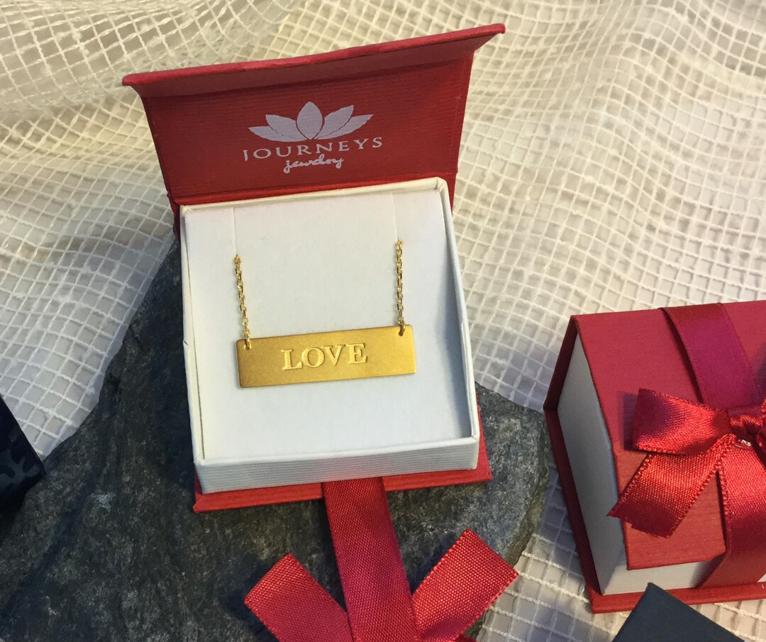 Plaque Necklace Gold Bar Necklacebar Necklacegold Plaque - Etsy