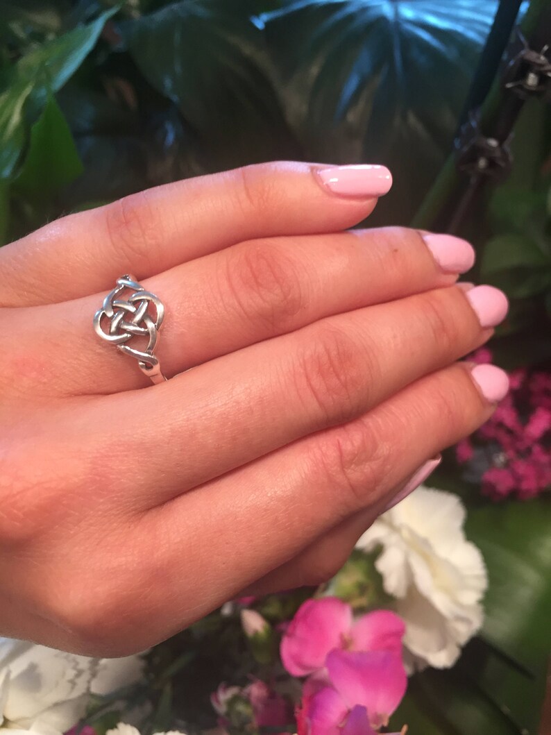 Celtic Ring-eternity Celtic Knot Ring-sterling Silver Celtic - Etsy