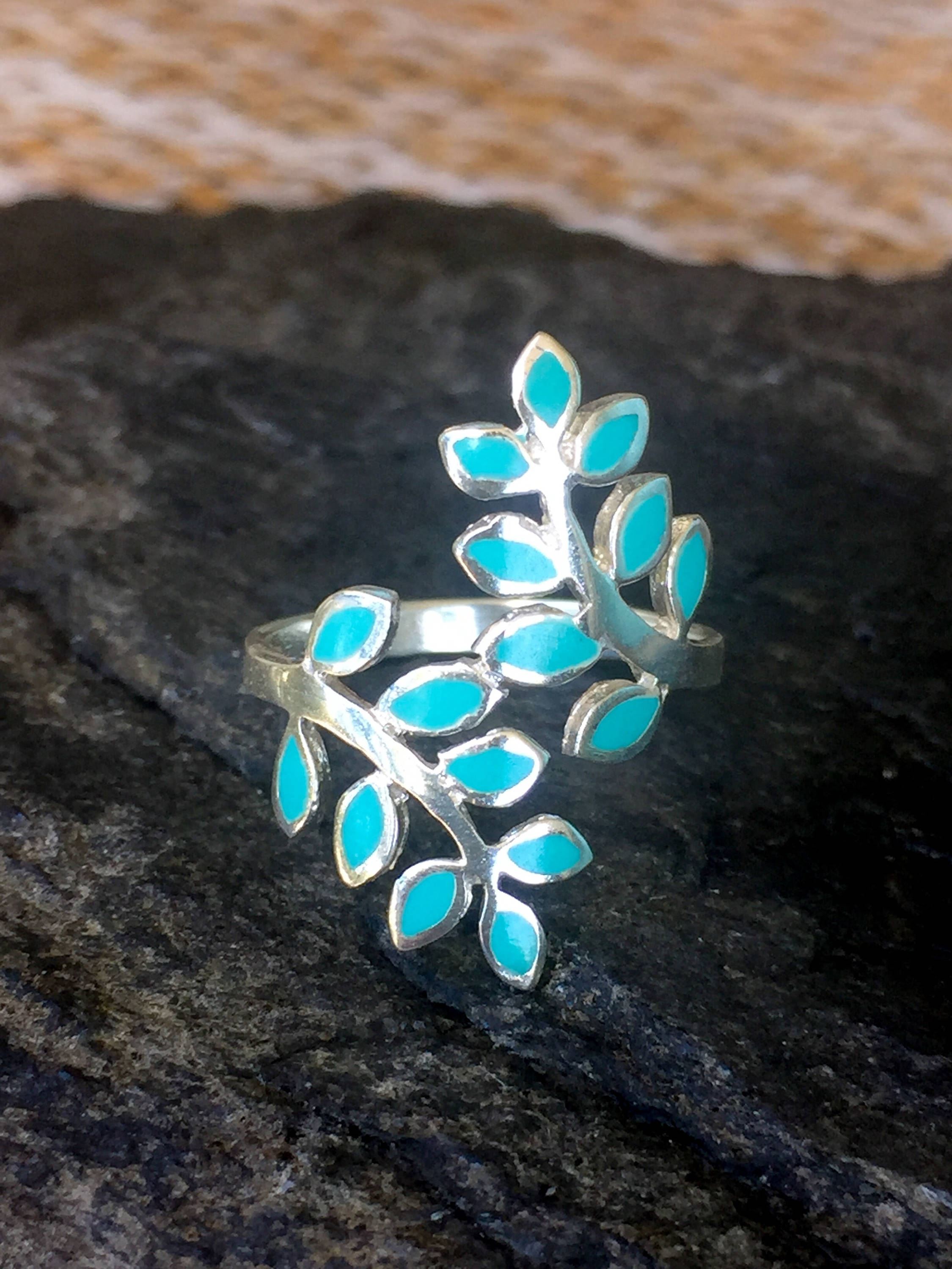 Turquoise Ring-wrap Ring-turquoise Silver Ring-friendship - Etsy