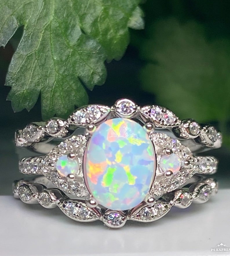 Opal Engagement Ring Opal Wedding Ring-opal Ring Wedding - Etsy