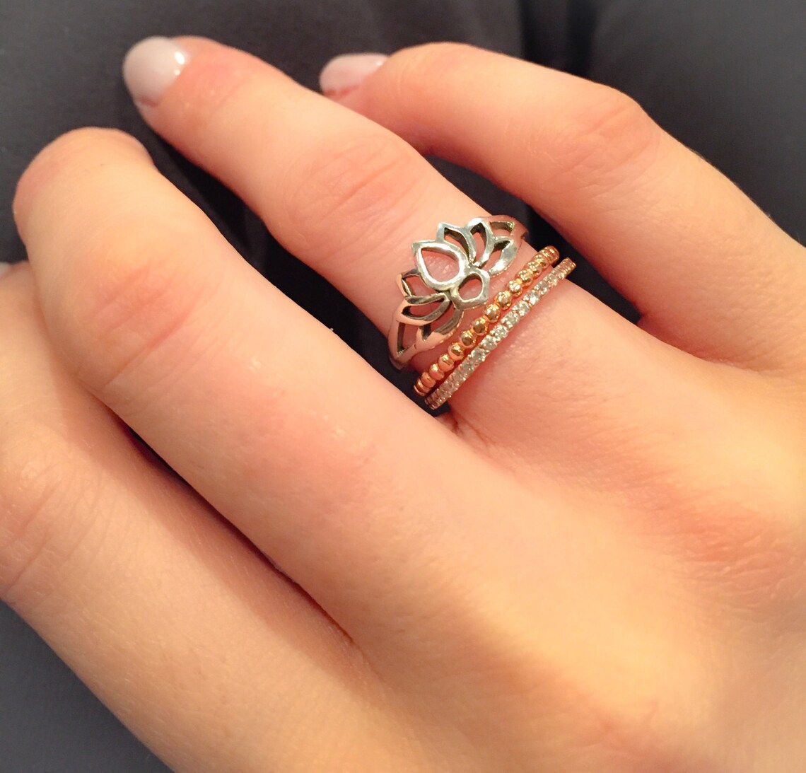 Lotus Ring-sterling Silver Lotus Ring-lotus Flower Ring-new | Etsy