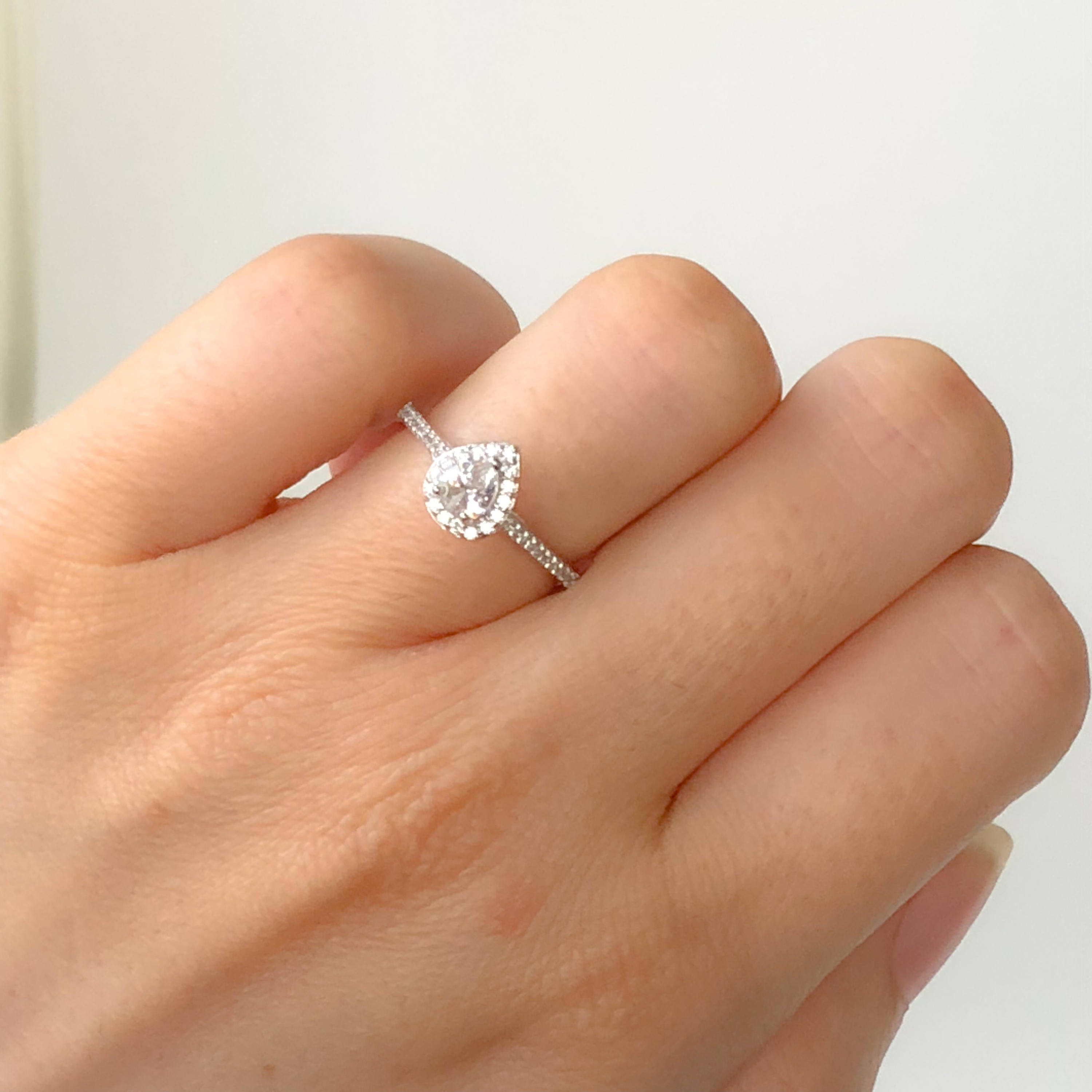 Teardrop Engagement Ringmini Teardrop Ring-pear Engagement | Etsy