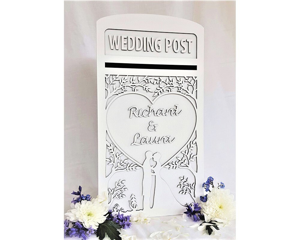 Personalised Lockable Wedding Card Post Box 'woodland | Etsy UK