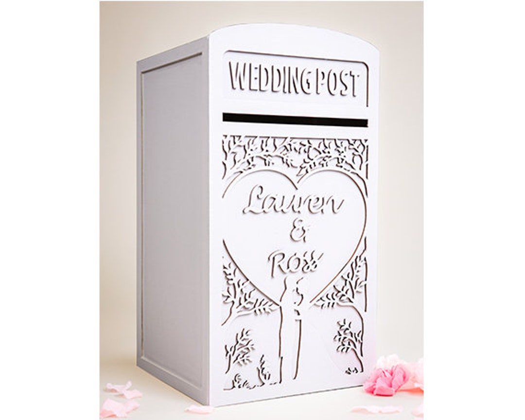 Personalised Lockable Wedding Card Post Box 'woodland - Etsy