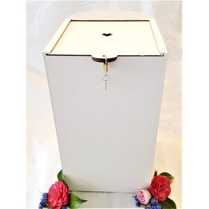 Large Lockable White Wedding Card Post Box - Fully Assembled Wedding ...