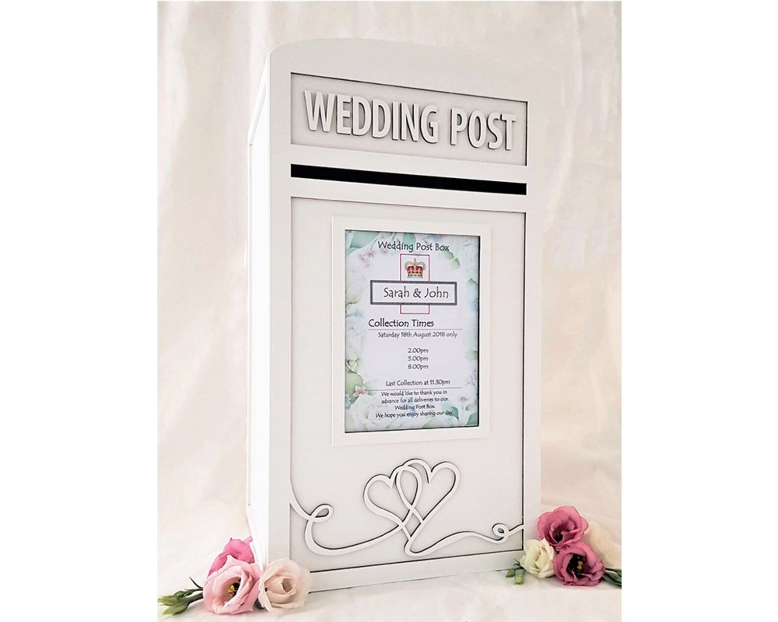 Large Lockable White Wedding Card Post Box 'entwined - Etsy