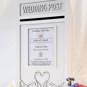 Large Lockable White Wedding Card Post Box - Fully Assembled Wedding ...