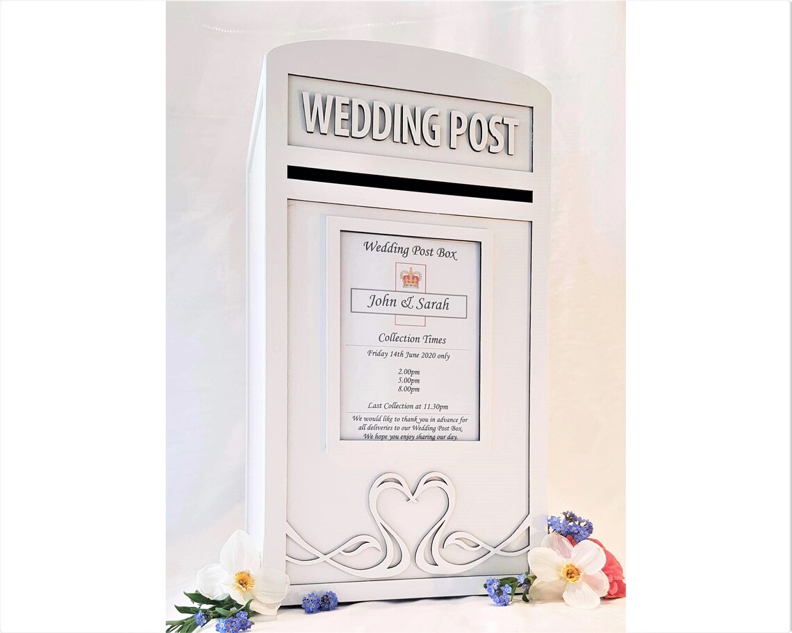 Large Lockable White Wedding Card Post Box Fully Assembled | Etsy