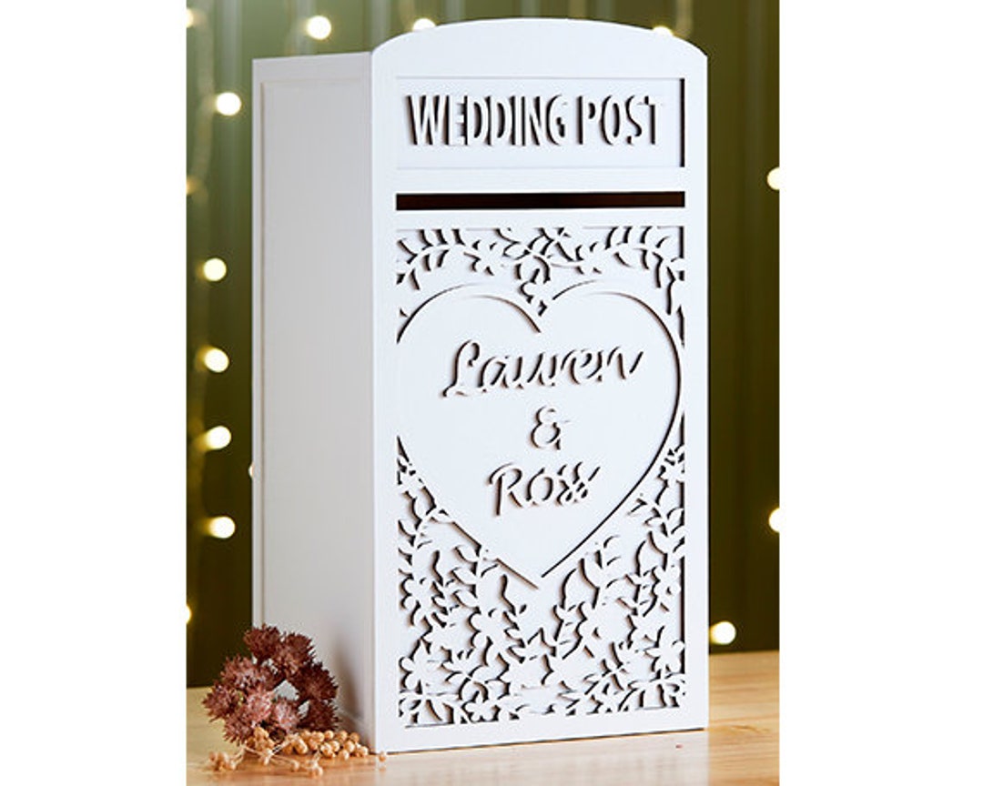 Large Personalised Wedding Card Post Box Lockable 'ditsy - Etsy