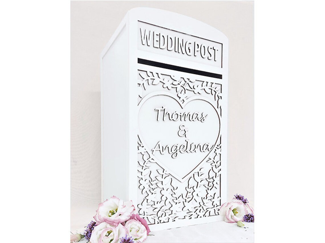 Large Personalised Wedding Card Post Box Lockable 'ditsy - Etsy
