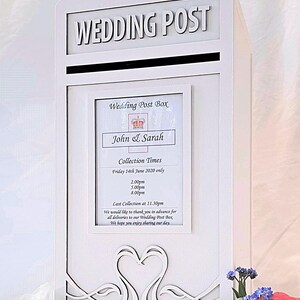 Large Lockable White Wedding Card Post Box - Fully Assembled Wedding ...