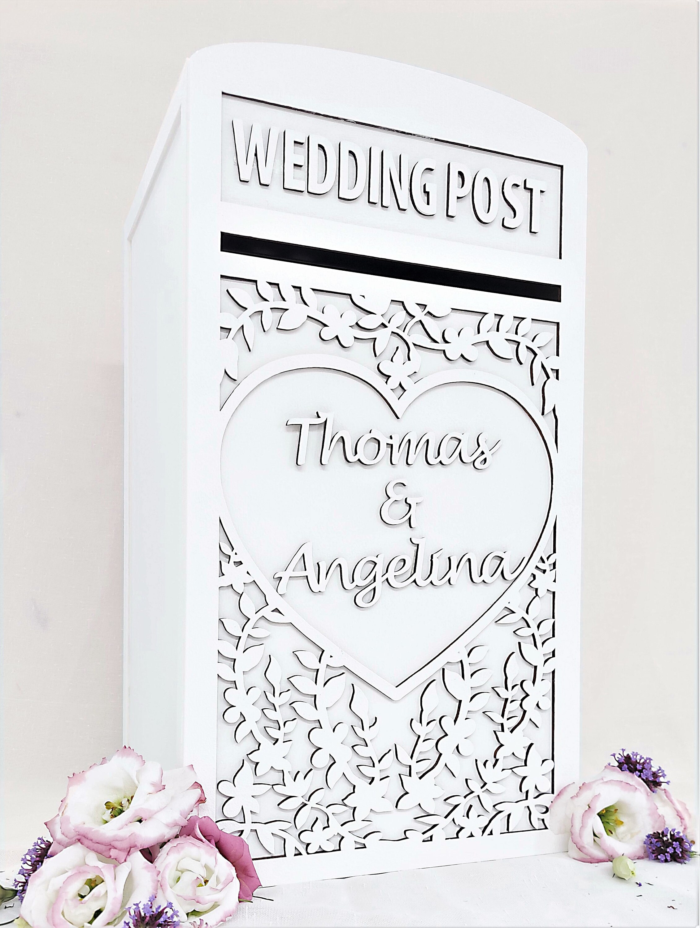 Large Personalised Wedding Card Post Box Lockable 'ditsy - Etsy