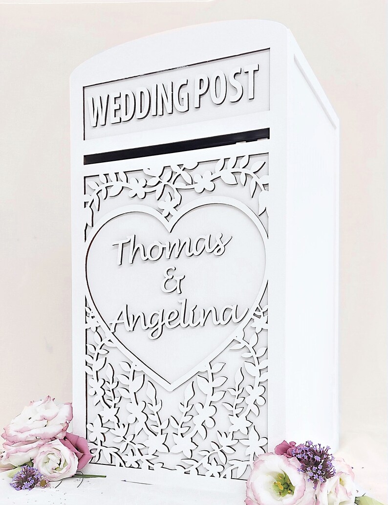 Large Personalised Wedding Card Post Box Lockable 'ditsy - Etsy