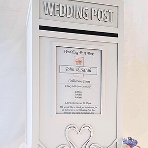 Large Lockable White Wedding Card Post Box - Fully Assembled Wedding ...
