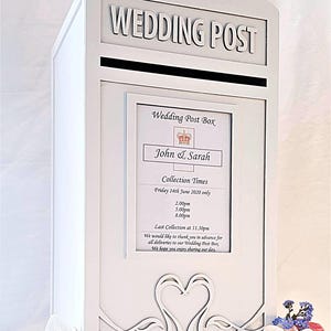 Large Lockable White Wedding Card Post Box - Fully Assembled Wedding ...