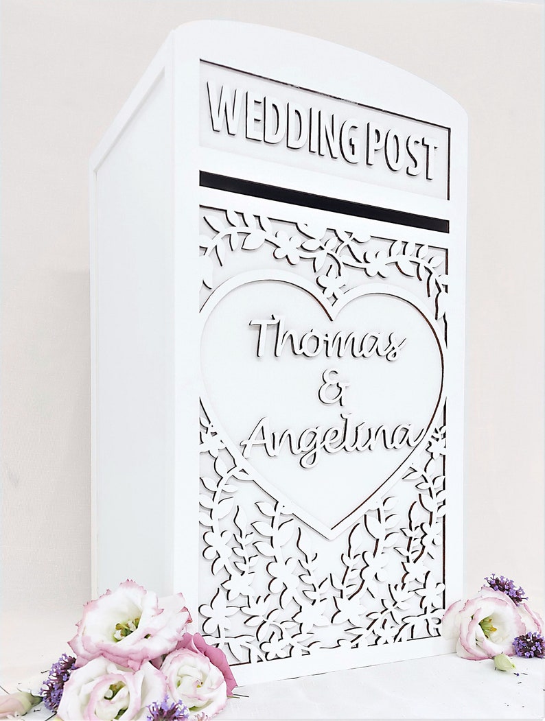 Large Personalised Wedding Card Post Box Lockable 'ditsy - Etsy