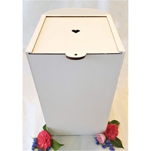 Large Lockable White Wedding Card Post Box - Fully Assembled Wedding ...
