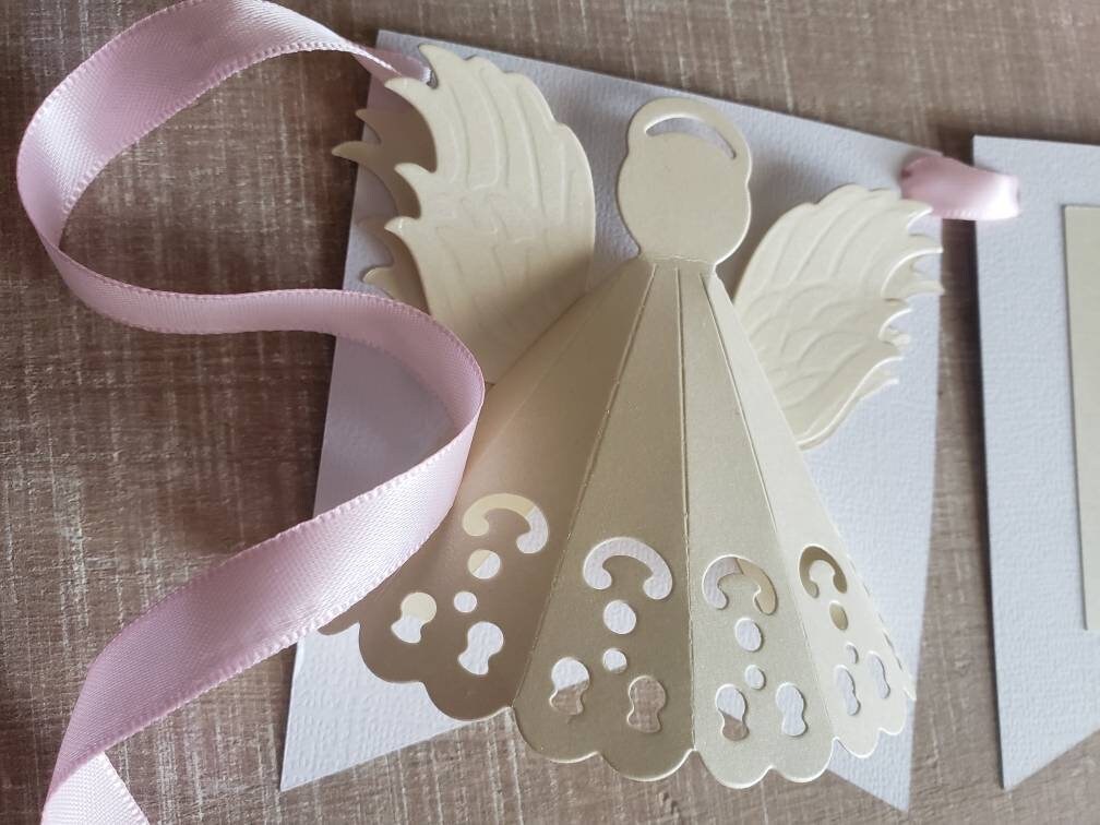 God Bless Banner Angel Baptism Banner Christening | Etsy