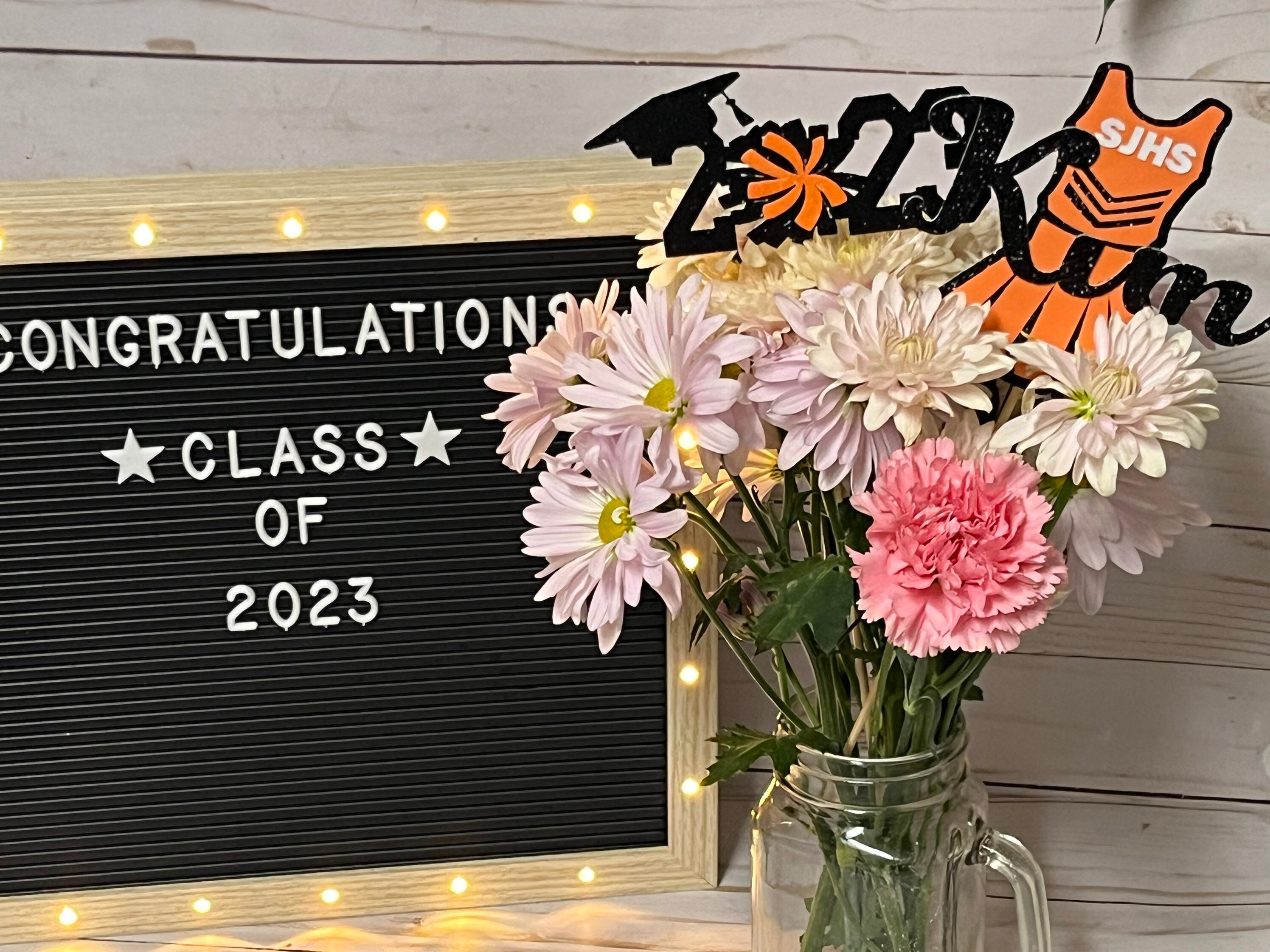 Cheer Team, Graduation Centerpiece, Personalized Sports Party Decor ...