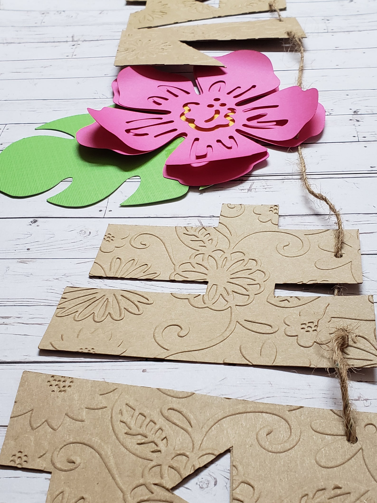 Aloha Banner, Tropical Banner, Summer Party Banner, Hibiscus Flower ...