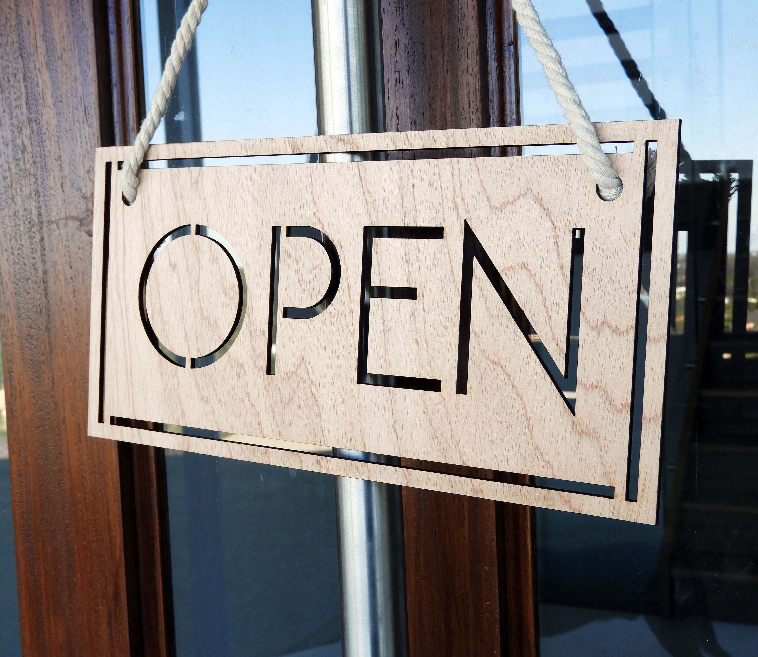 Modern Open and Closed Sign Set | Etsy