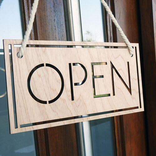 Solid Oak Personalised Hanging Sign and Metal Bracket Oak | Etsy