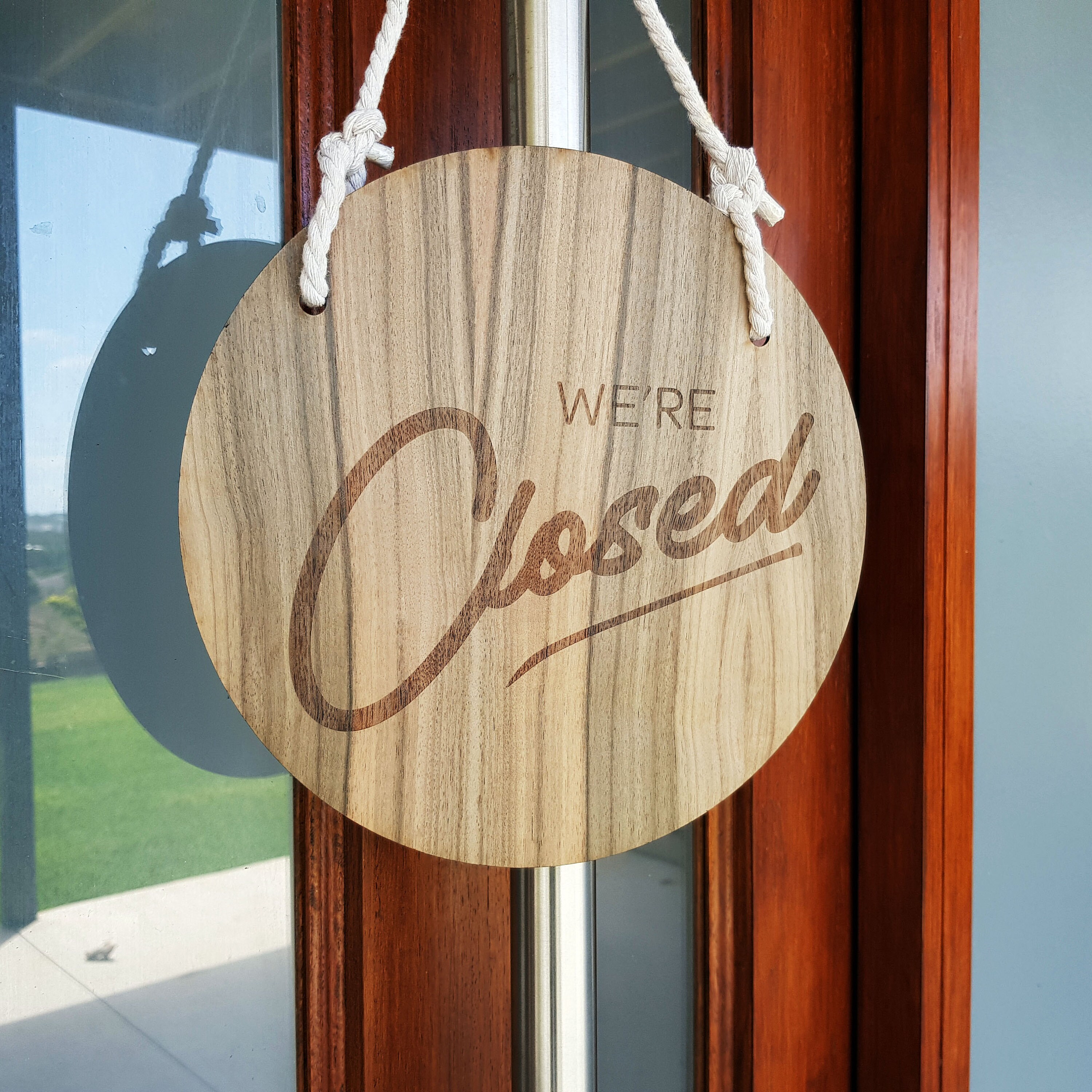 Round Open and Closed Sign - Etsy