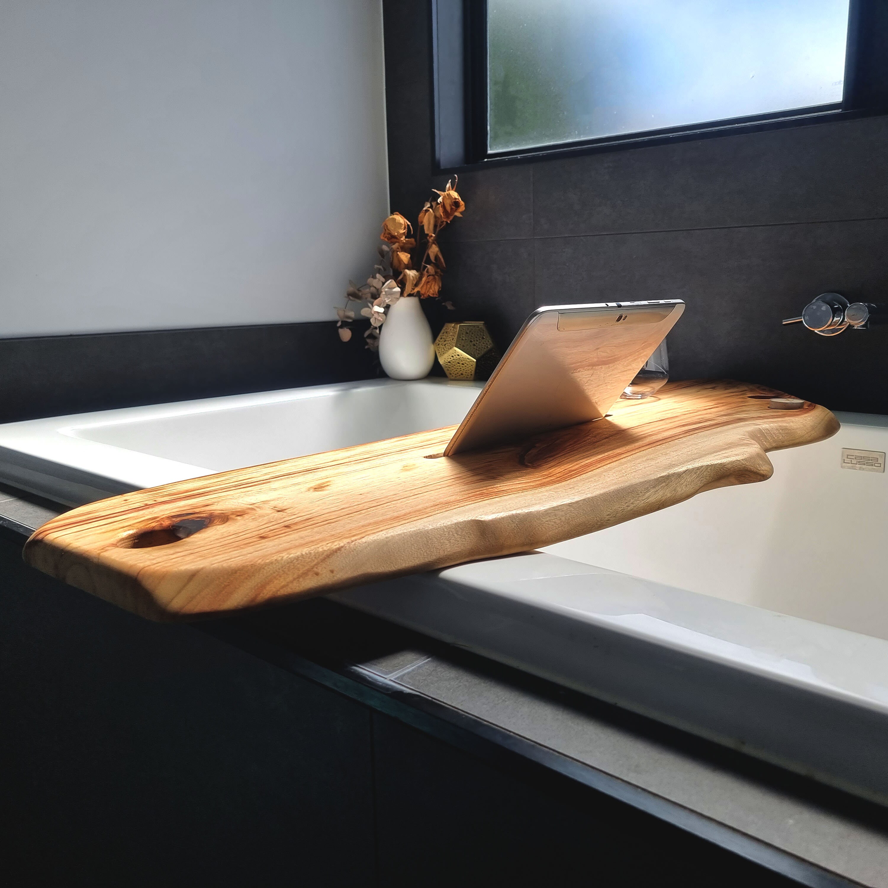 Natural Edge Solid Timber Bath Caddy/bath Tray/bath Shelf - Etsy