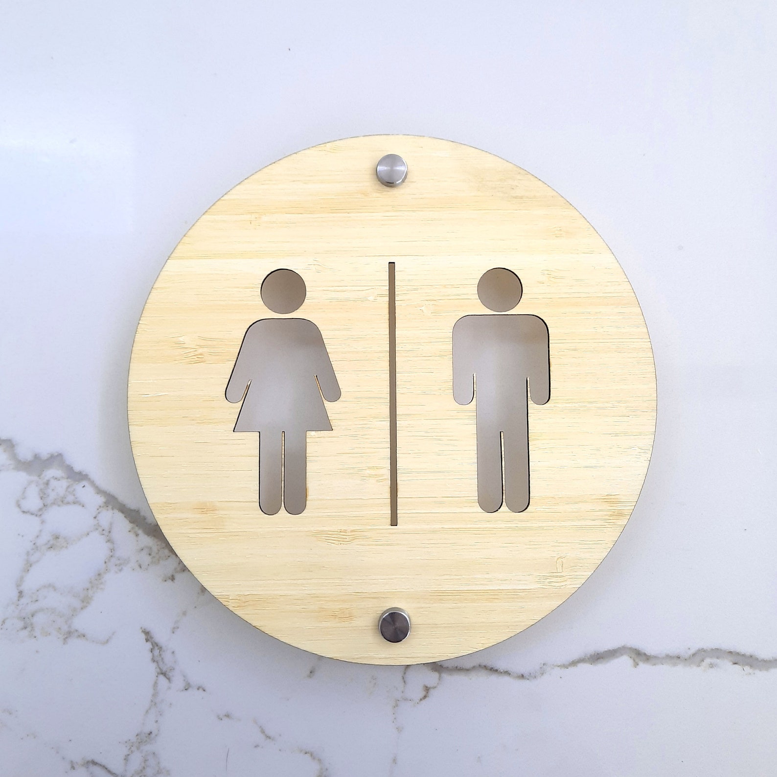 Round Wooden Women/mens Bathroom Sign Symbols - Etsy Australia