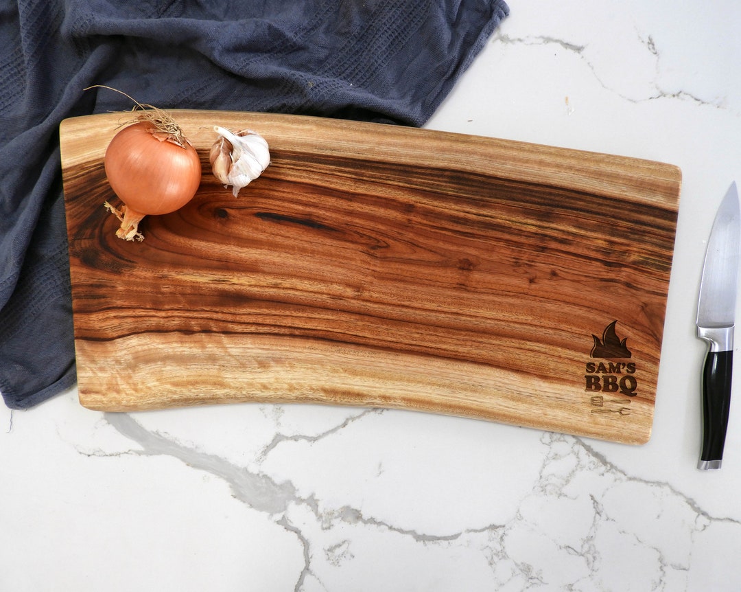 Tabla de cortar grande con borde natural - Personalizada - Etsy España