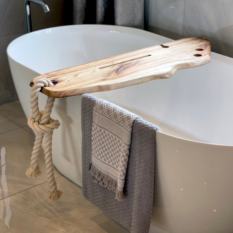 Natural Edge Solid Timber Bath Caddy/bath Tray/bath Shelf - Etsy