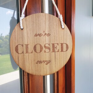Double Sided Round Modern Open and Closed Sign - Etsy