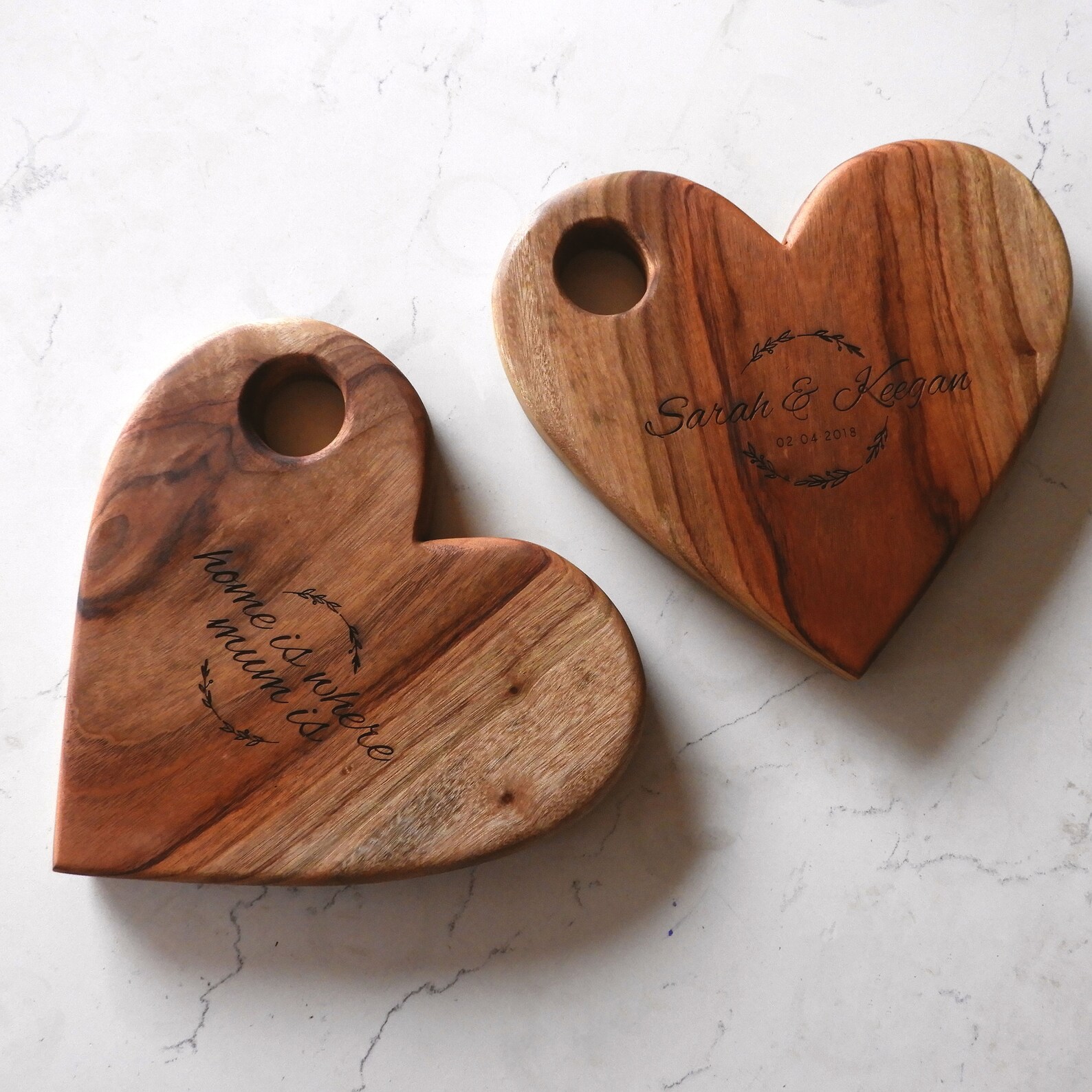 Heart Board Personalised Heart Shaped Cheese Board | Etsy