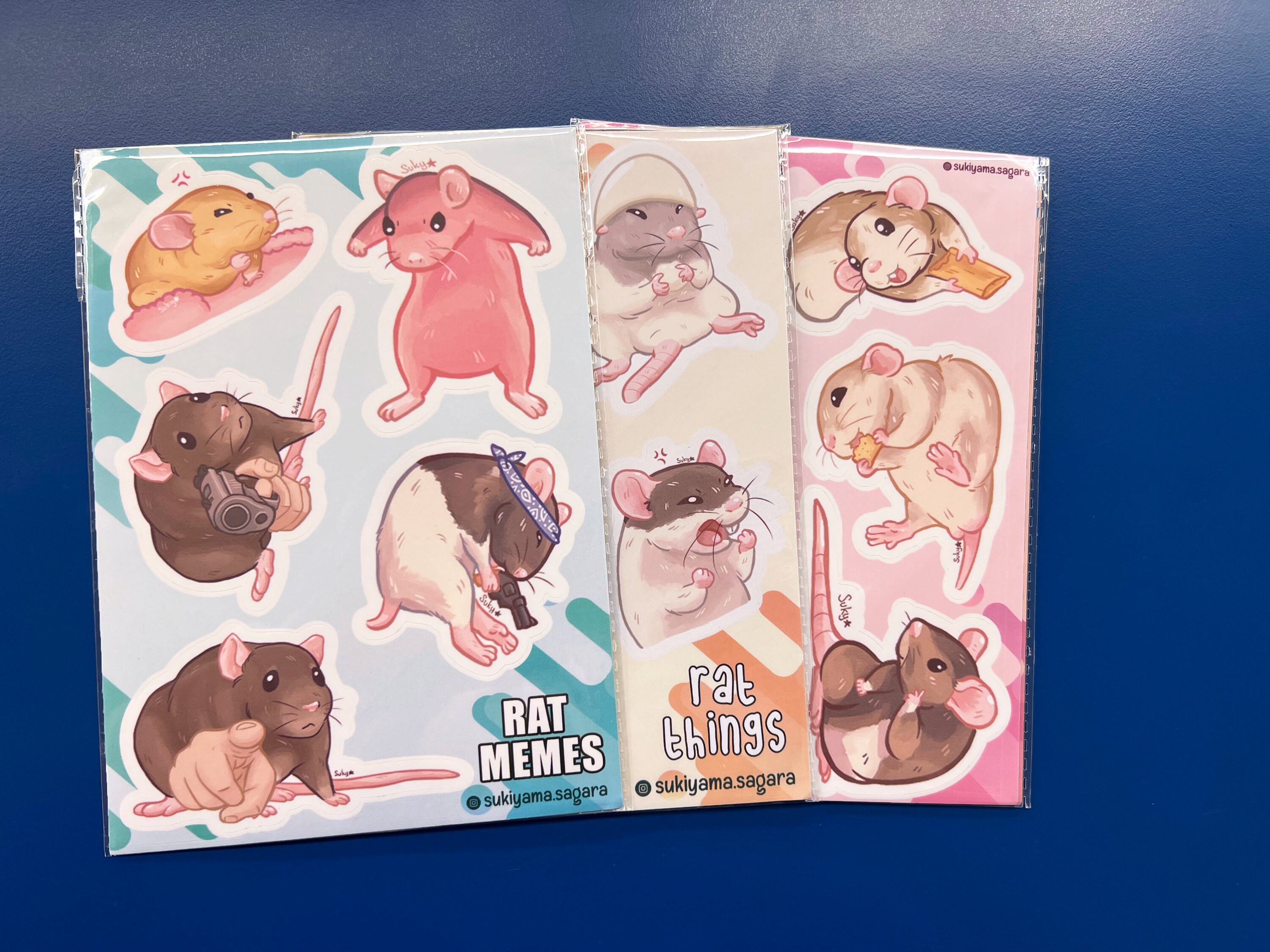 Meme Rat Stickers Vinyl Rat Sticker Sheets - Etsy
