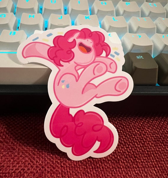 Pinkie Pie Vinyl Sticker (My Little Pony Inspired) by Red Palette Art ...