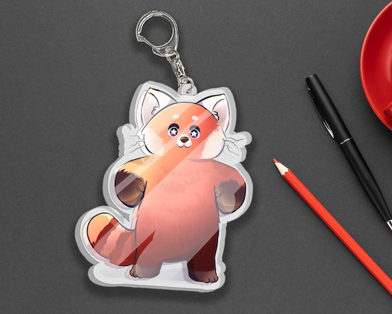 Mei Mei Disney Turning Red Inspired HOLOGRAPHIC Acrylic Charm Keychain ...