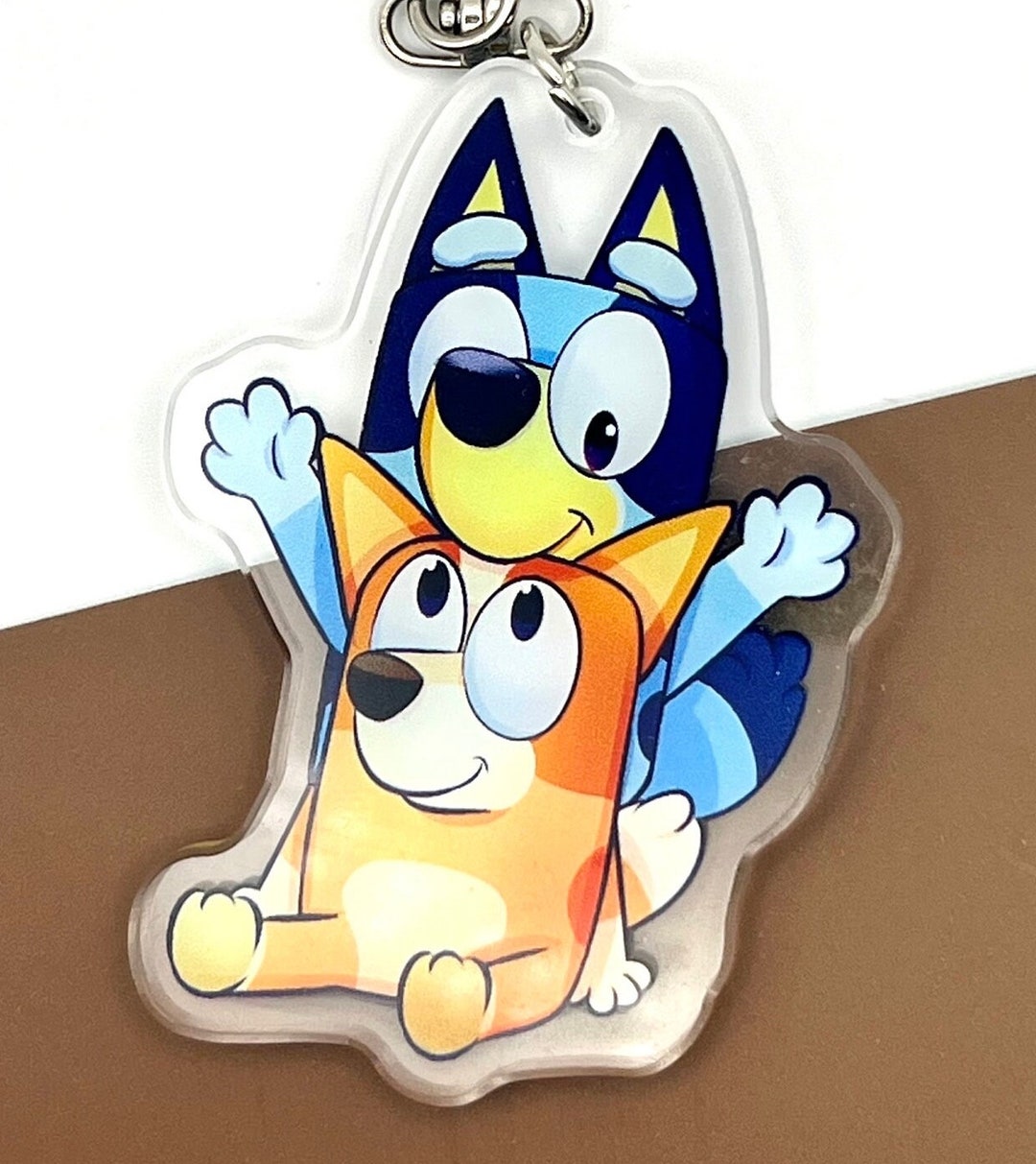Bluey and Bingo Double-sided Acrylic Charm Keychain: Durable & Vibrant ...