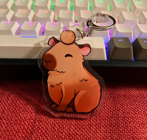 Capybara Acrylic Charm Keychain by Red Palette Art | Catch My Party