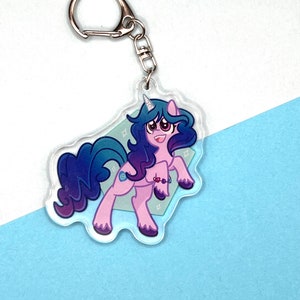Izzy Moonbow My Little Pony Inspired Acrylic Charm Keychain - Etsy
