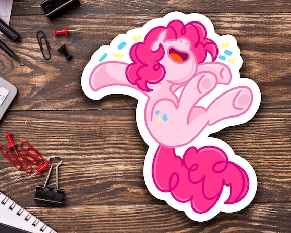 Pinkie Pie Vinyl Sticker (My Little Pony Inspired) by Red Palette Art ...
