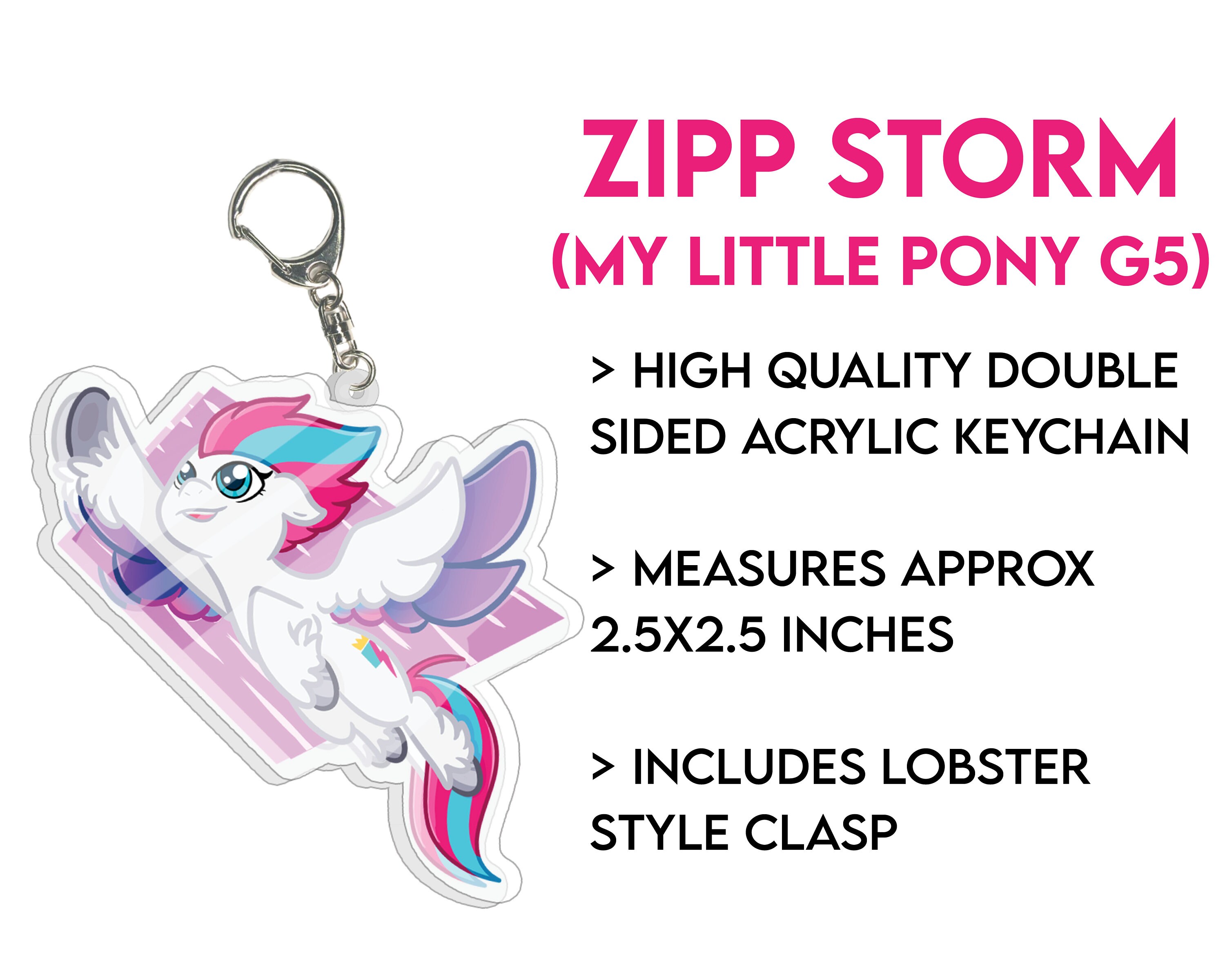 Zipp Storm My Little Pony Inspired Acrylic Charm Keychain - Etsy