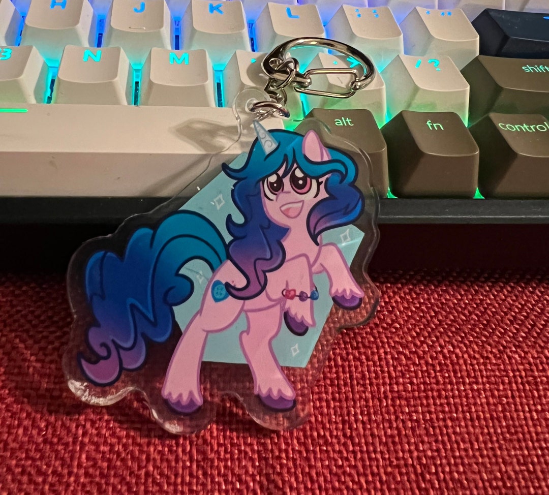 Izzy Moonbow My Little Pony Inspired Acrylic Charm Keychain - Etsy