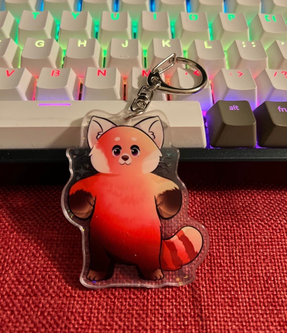 Mei Mei Disney Turning Red Inspired HOLOGRAPHIC Acrylic Charm Keychain ...
