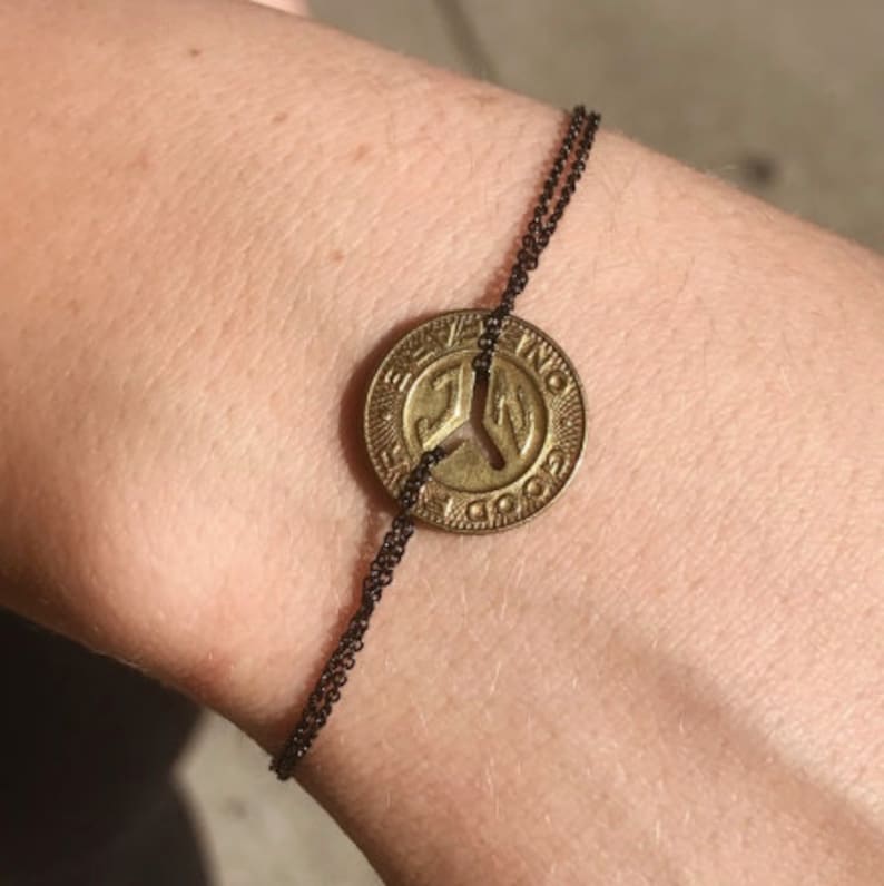 Vintage NYC Subway Token Bracelet | Etsy