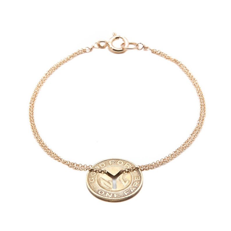 Vintage NYC Subway Token Bracelet - Etsy