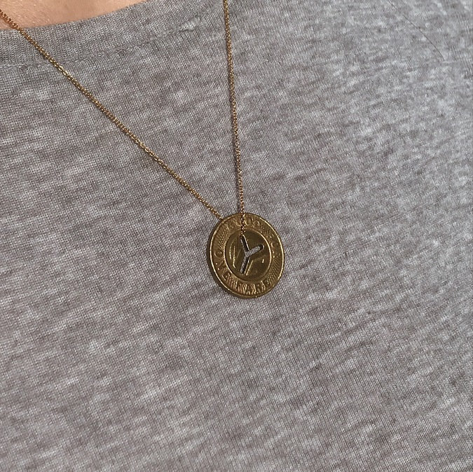 Subway Token Vintage NYC Short Necklace - Etsy